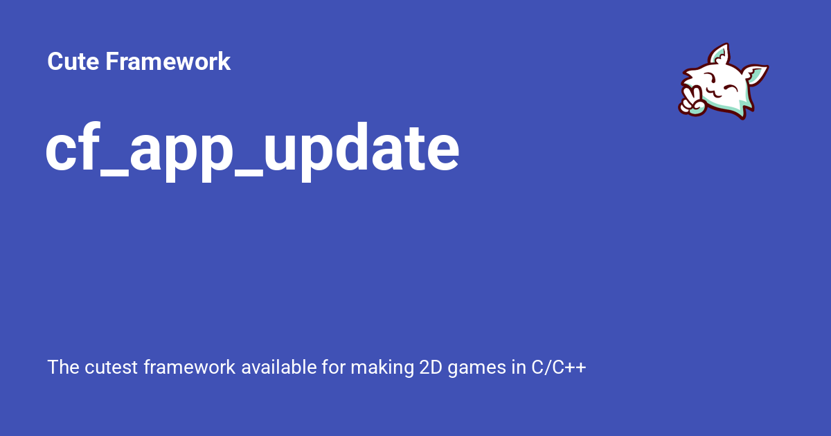 cf_app_update - Cute Framework
