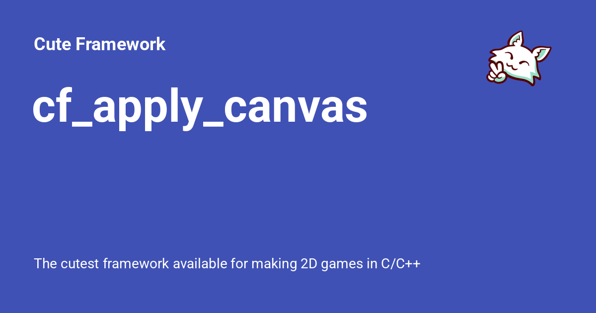 cf_apply_canvas - Cute Framework