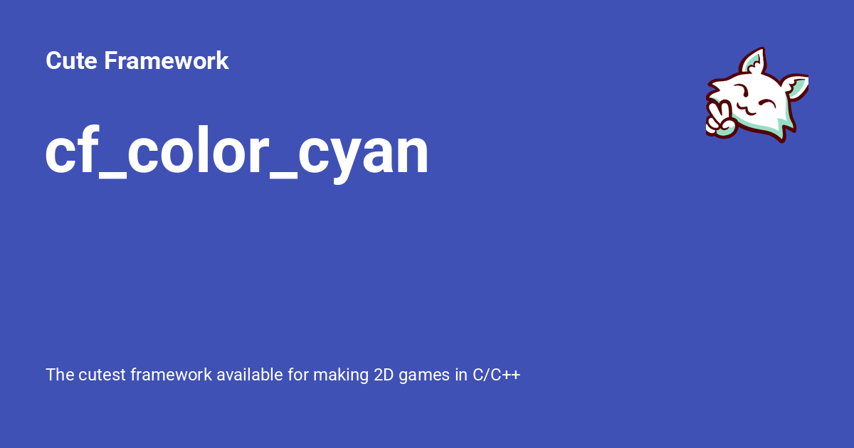 cf_color_cyan - Cute Framework