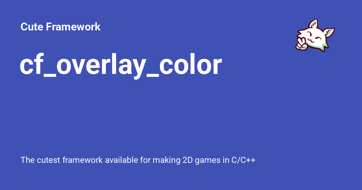 Cf Overlay Color Cute Framework