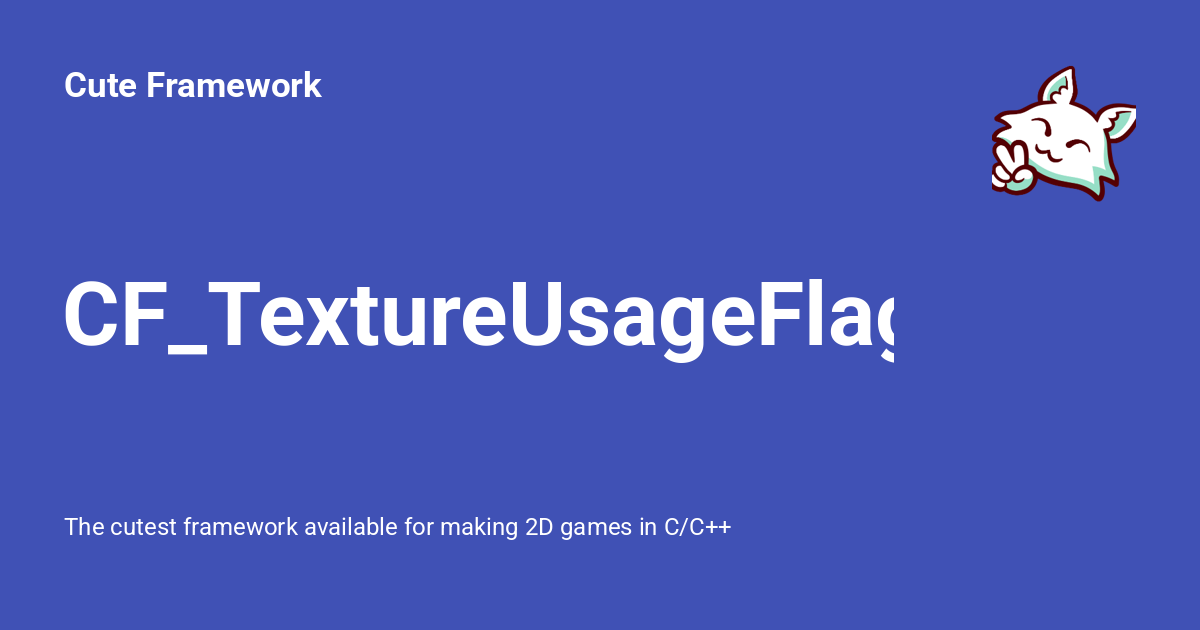 CF_TextureUsageFlagBits - Cute Framework