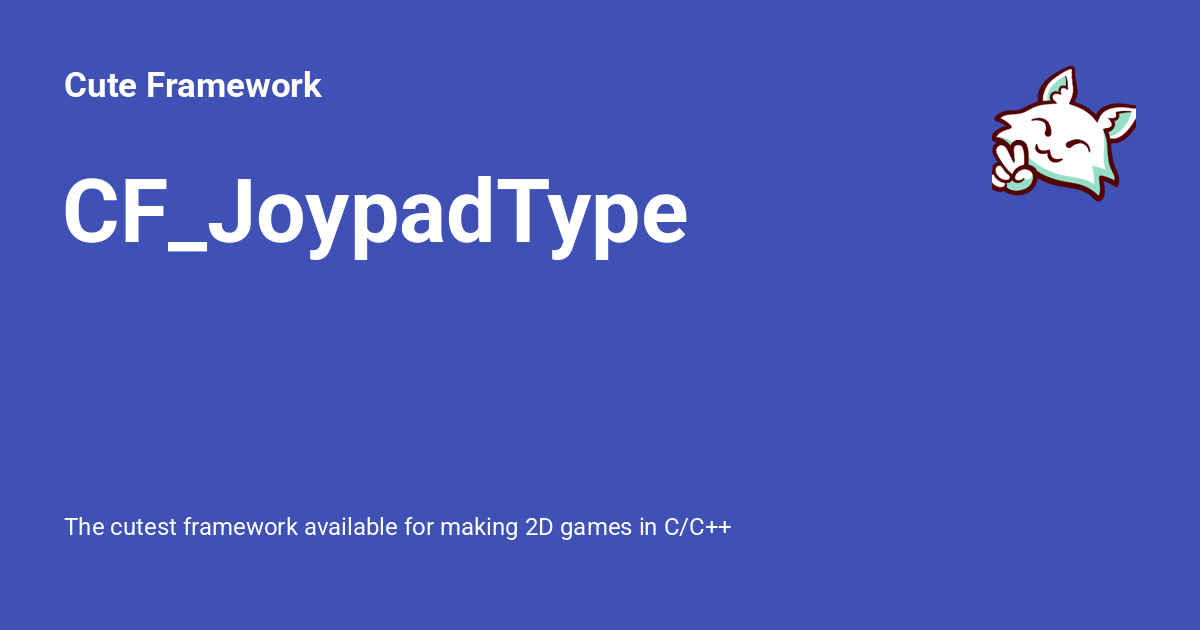 CF_JoypadType - Cute Framework
