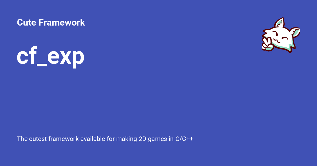 cf_exp - Cute Framework