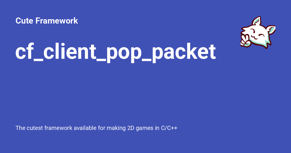 cf_client_pop_packet - Cute Framework