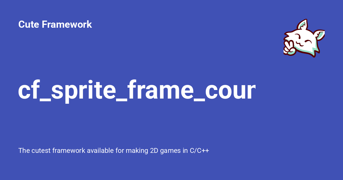 cf_sprite_frame_count - Cute Framework