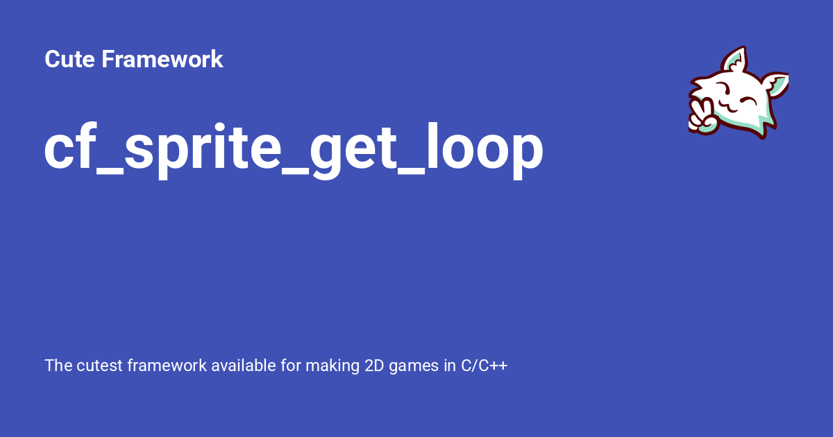 cf_sprite_get_loop - Cute Framework