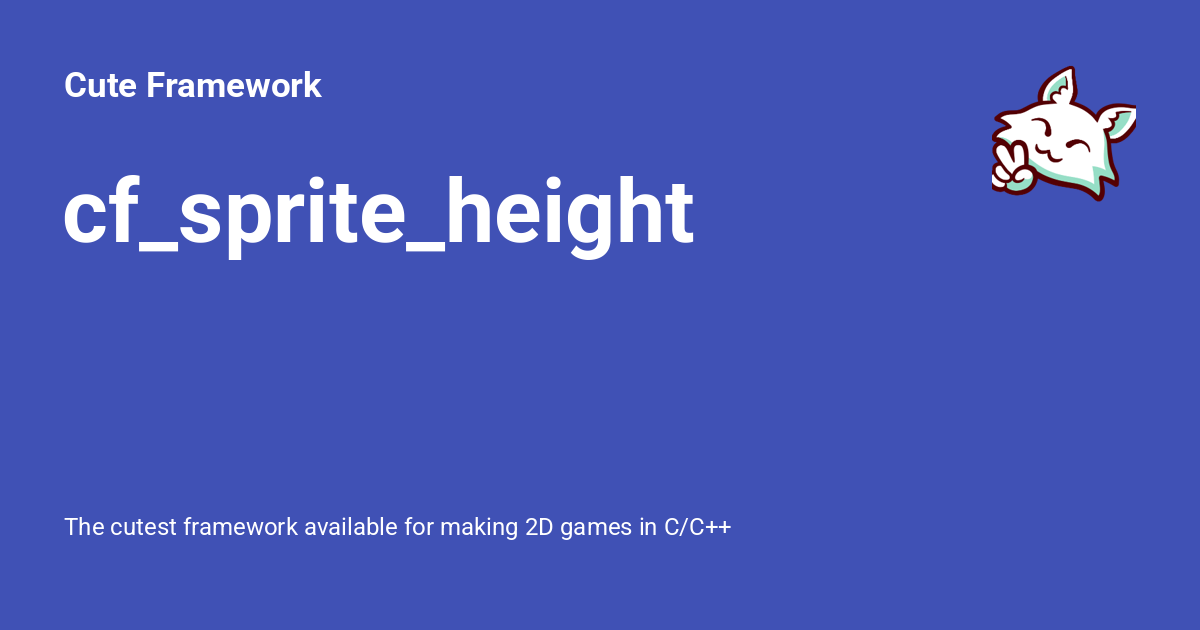 cf_sprite_height - Cute Framework