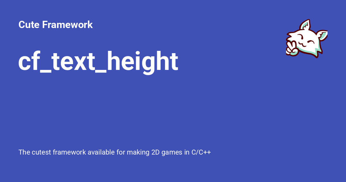 cf_text_height - Cute Framework