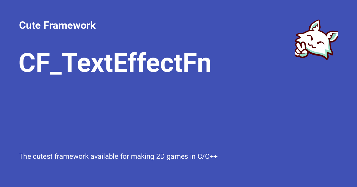 Cf Texteffectfn Cute Framework